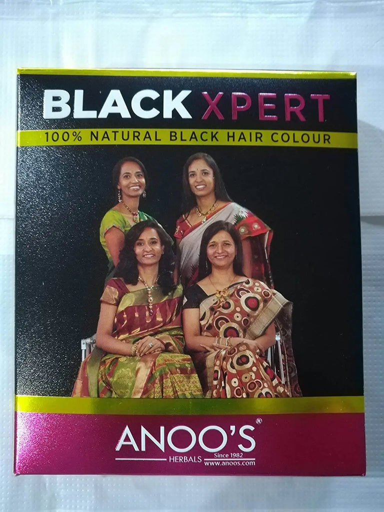 Anoos Black Expert Natural Hair colour Henna (100g)-100% Natural Black ...